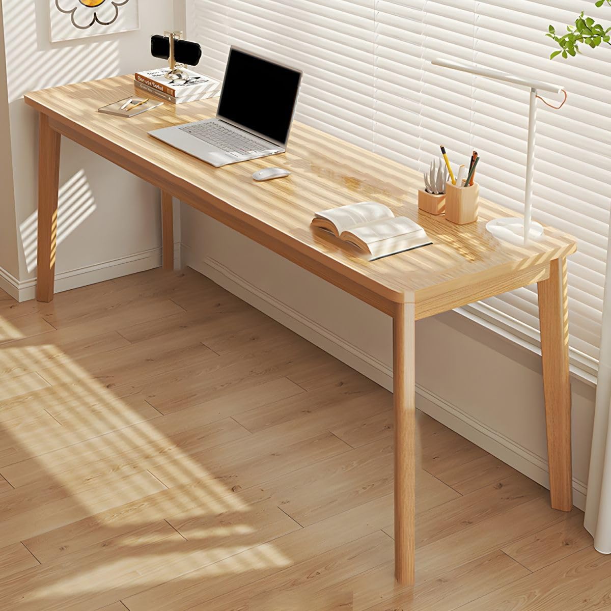 CraftThink Mesa de escritorio para computadora, mesa rectangular de ma ...